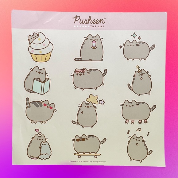Pusheen | Toys | Pusheen The Cat Stickers | Poshmark